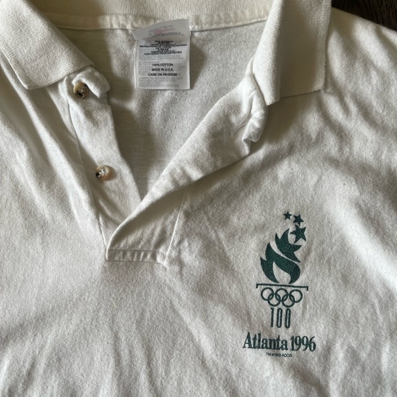 Shirts | Vintage 1996 Olympics Atlanta Mens Polo Large | Poshmark